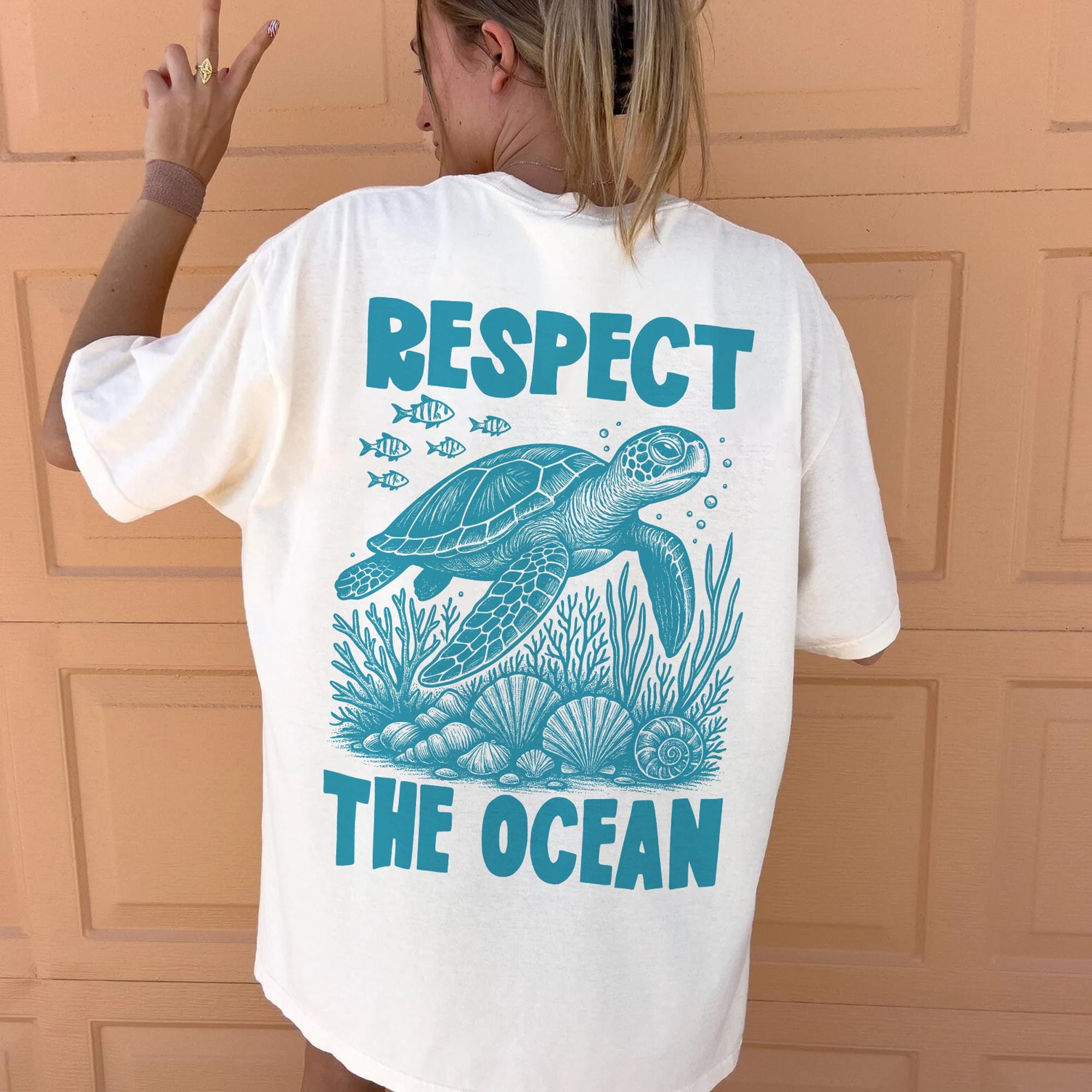 Respect The Ocean Turtle Tee – Blue Ocean Project CA